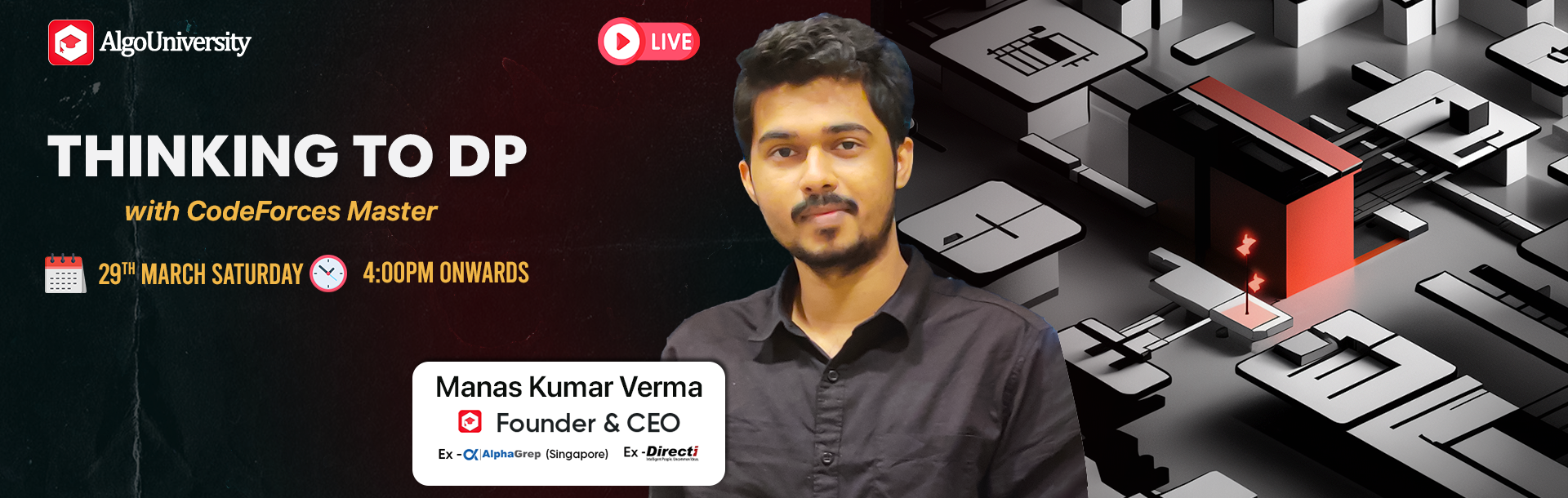 AlgoUniversity | Thinking to DP with CodeForces Master