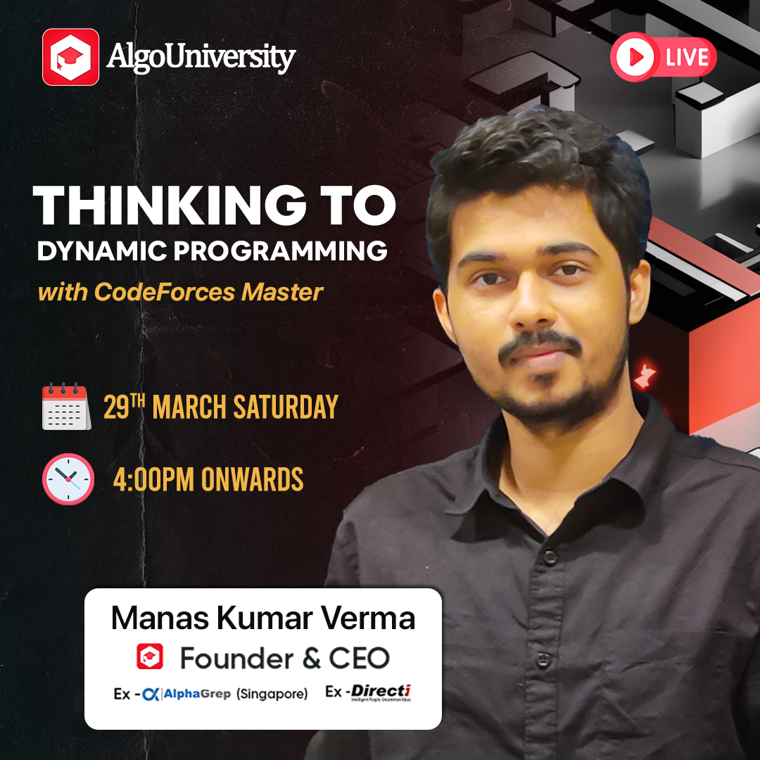 AlgoUniversity | Thinking to DP with CodeForces Master