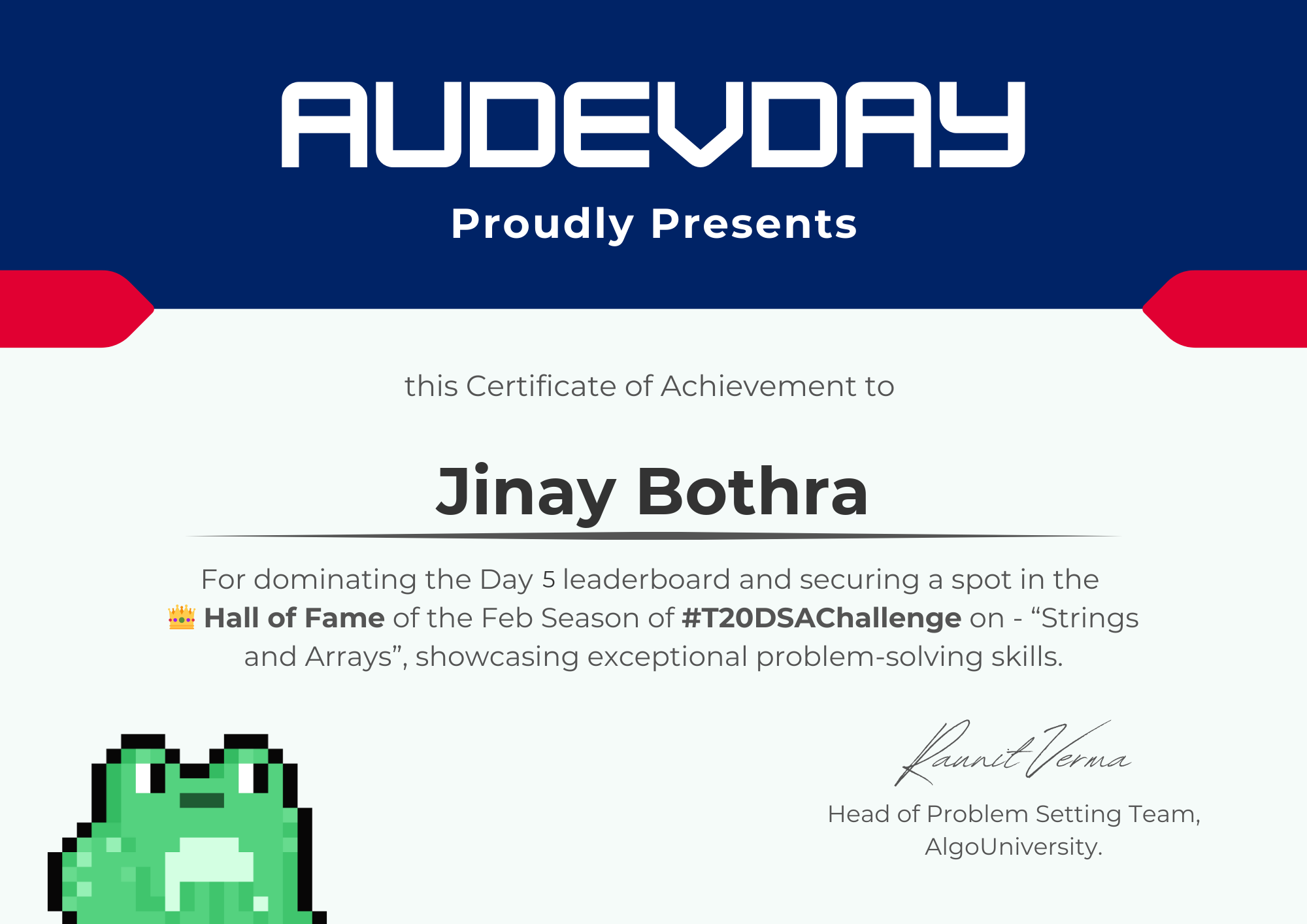 Jinay Bothra - AlgoUniversity | LinkedIn